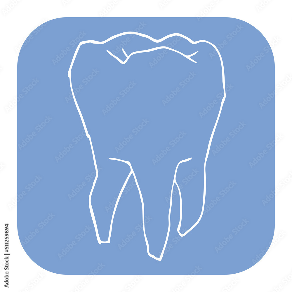 Root tooth. Beautiful healthy tooth is symbol for health dental care ...