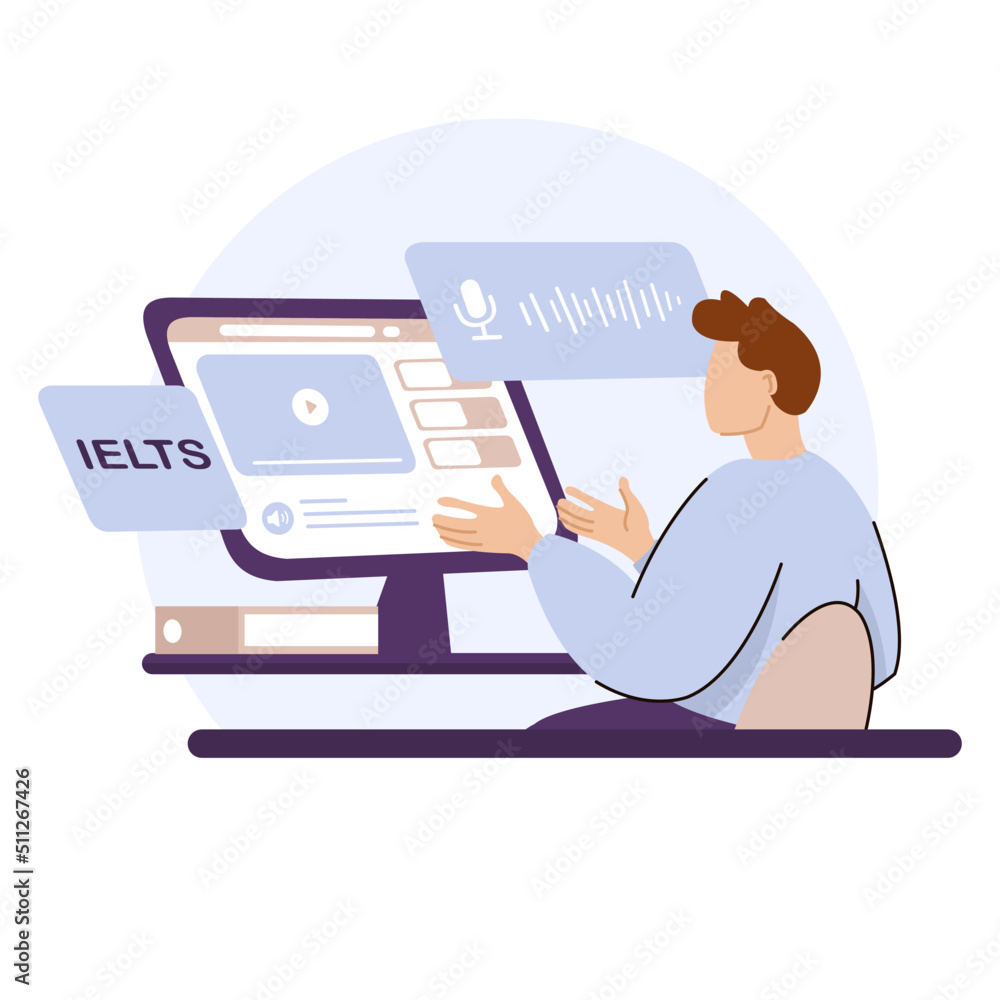 IELTS International English Language Testing System. Vector ...