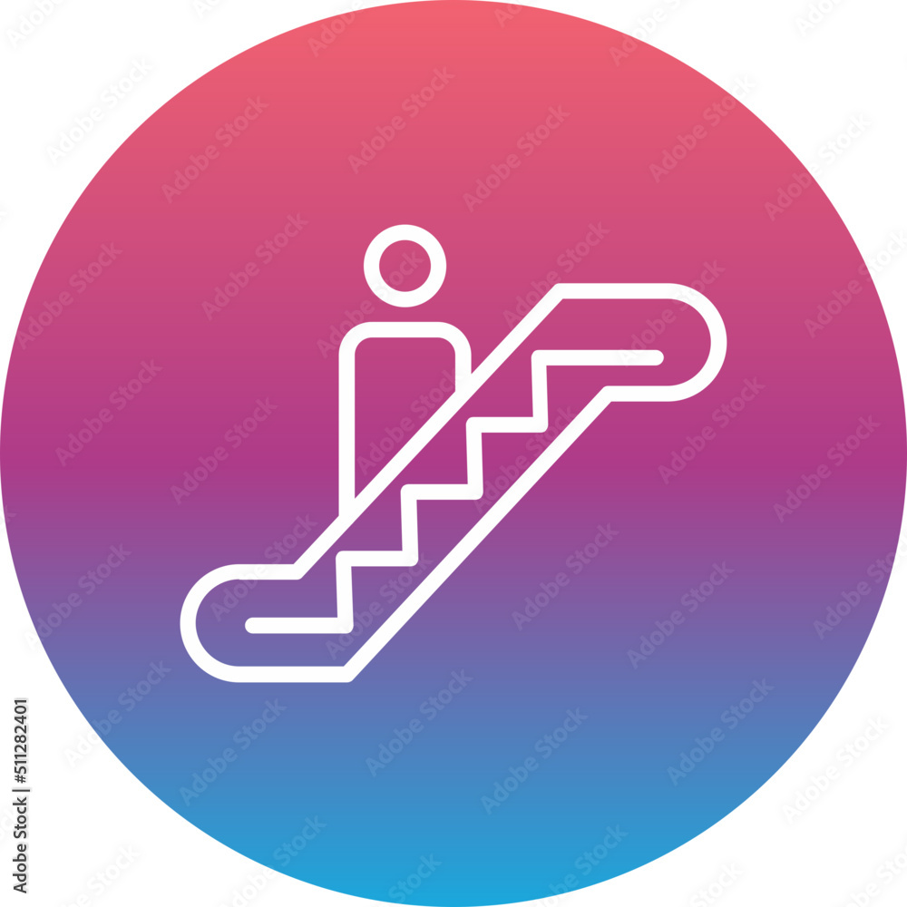Escalator Icon Stock Vector | Adobe Stock