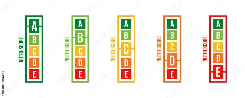 Vector illustration of nutrition labels isolated on white background ...