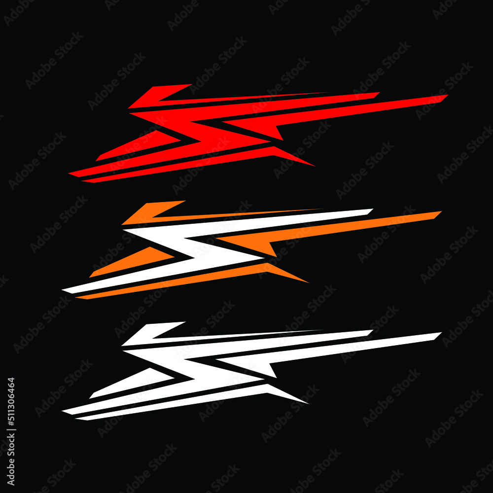 car body sticker template design vector. car sticker backgrounds Stock ...