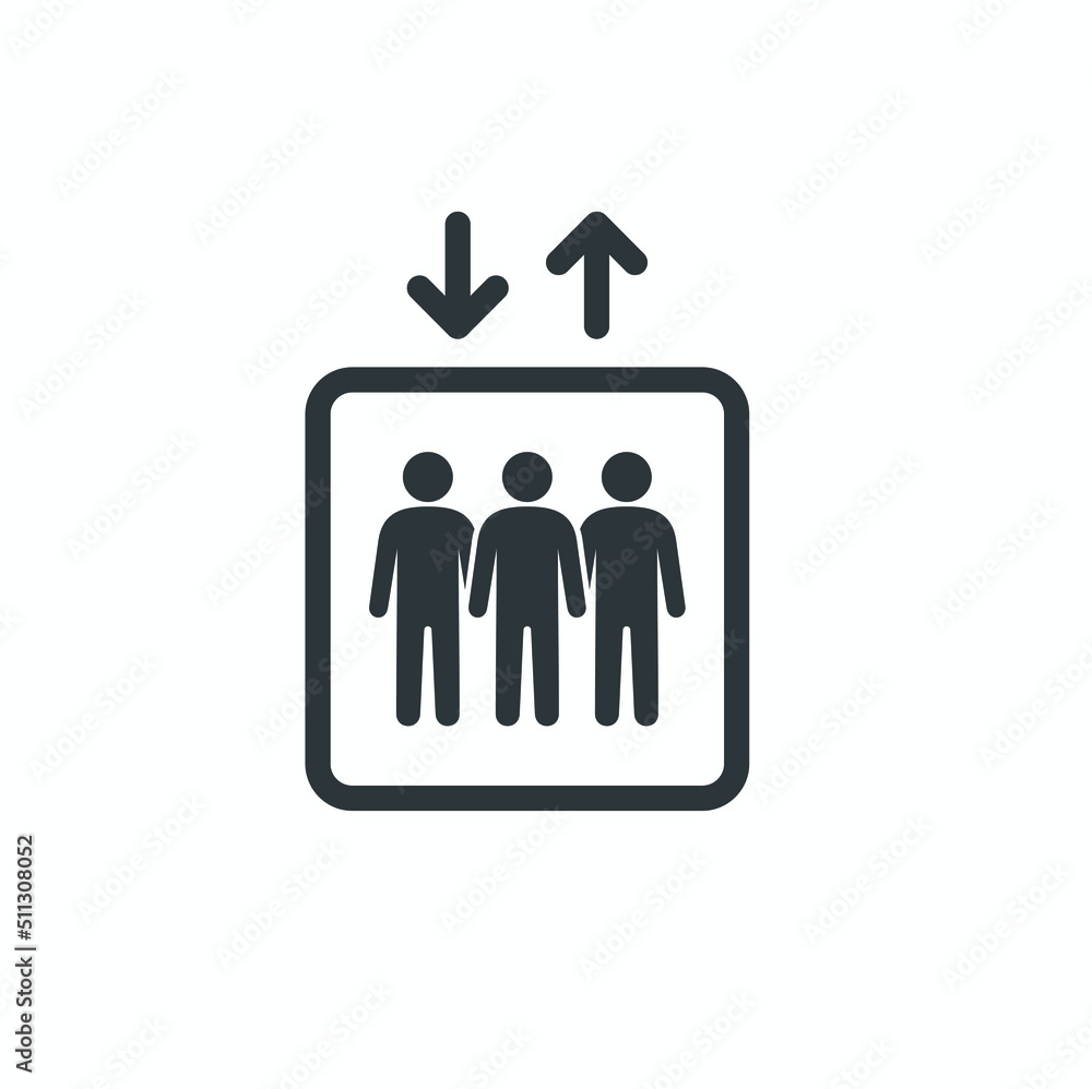 Vetor de illustration of elevator, elevator symbol, vector art. do ...