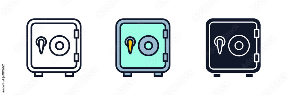 bank safe icon symbol template for graphic and web design collection ...