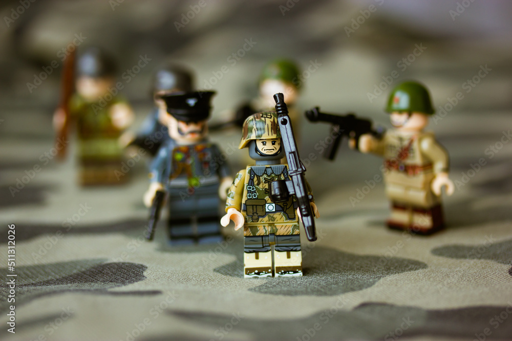 Foto de Kyiv, Ukraine. March 9, 2022. LEGO soldiers from Second World ...