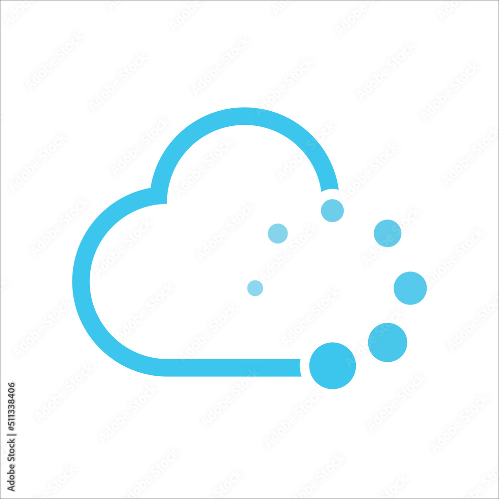 Outline Cloud Loading Logo Icon. Technology Company Logo Design ...