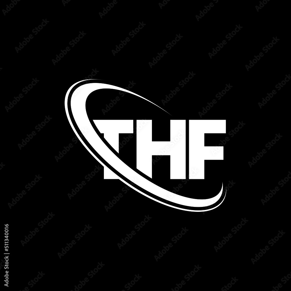 THF logo. THF letter. THF letter logo design. Initials THF logo linked ...