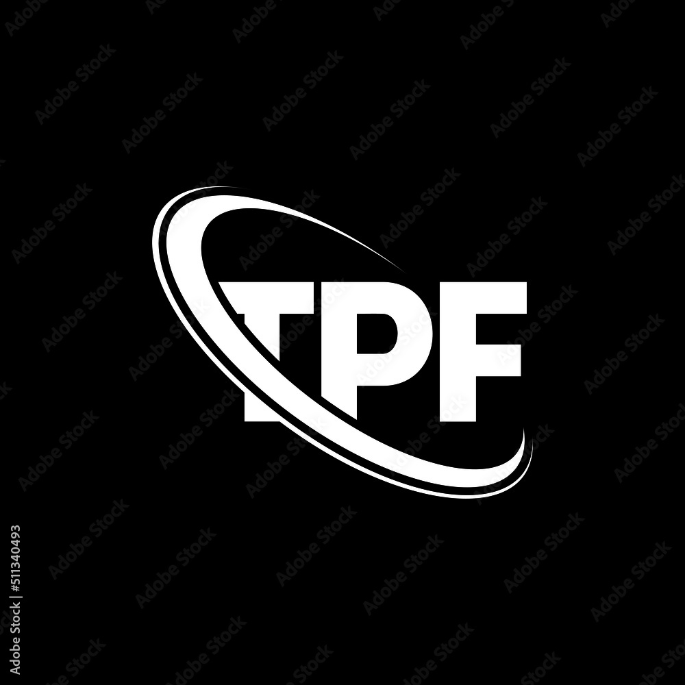 TPF logo. TPF letter. TPF letter logo design. Initials TPF logo linked with circle and uppercase ...