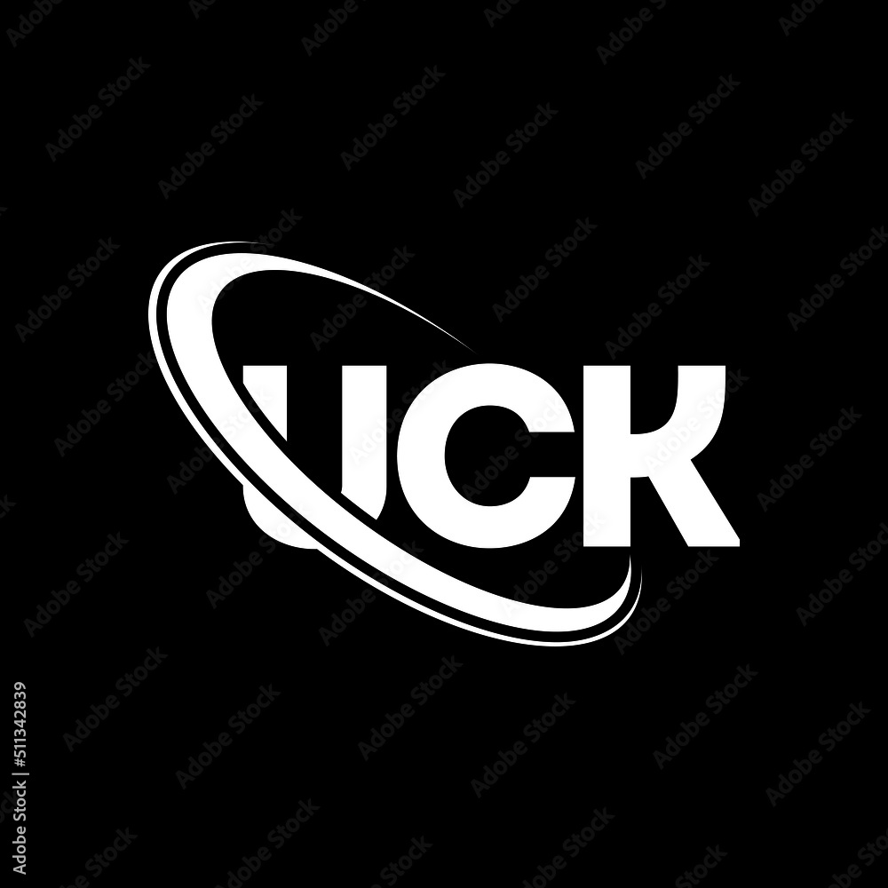 UCK logo. UCK letter. UCK letter logo design. Intitials UCK logo linked ...