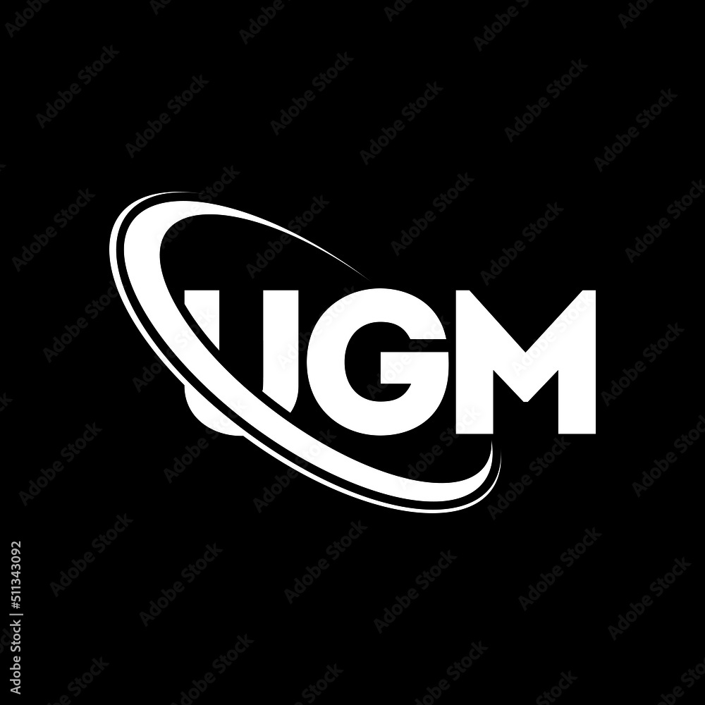 UGM logo. UGM letter. UGM letter logo design. Initials UGM logo linked ...