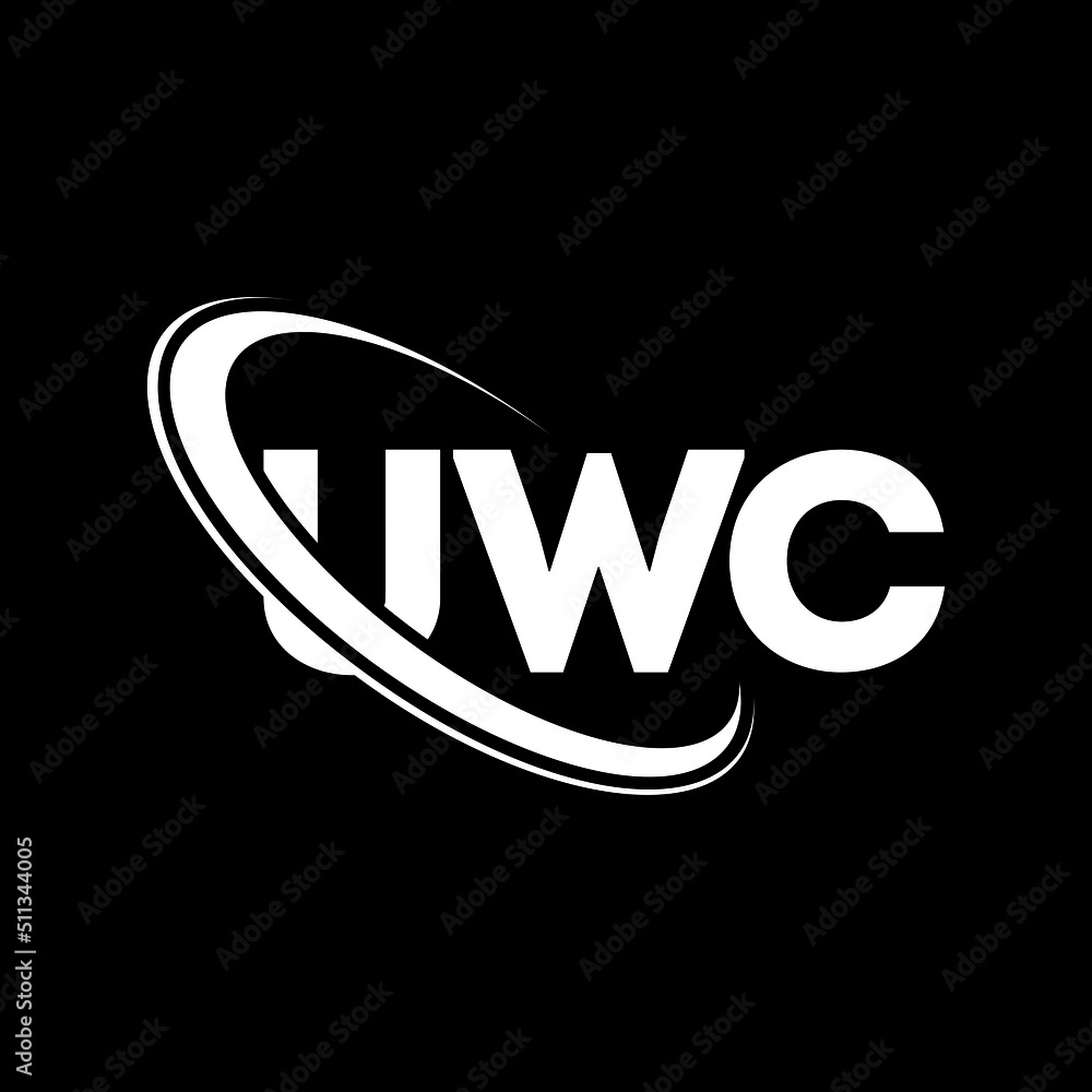 UWC logo. UWC letter. UWC letter logo design. Initials UWC logo linked ...