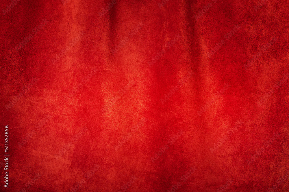 Red matte background of suede. Velvet texture of seamless leather. Red ...