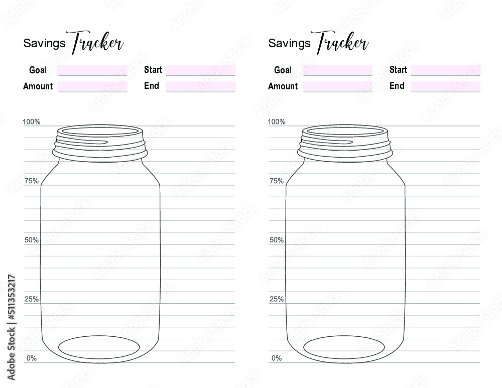 Savings Jar, Finance printable, Budget printable, printable planner ...