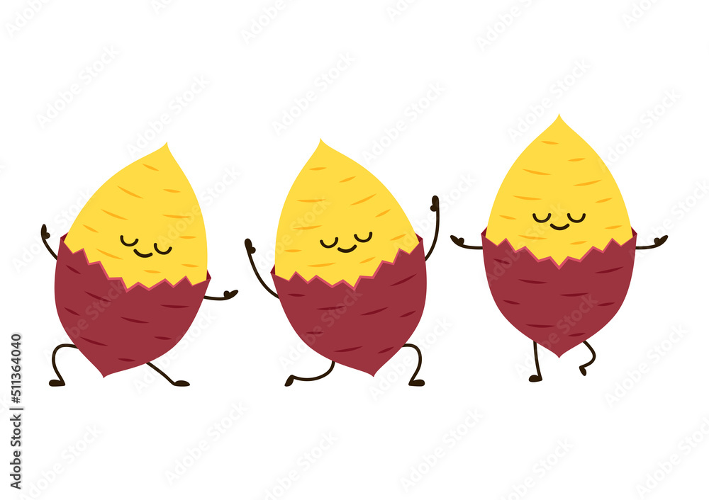 Cute Sweet Potato Cartoon