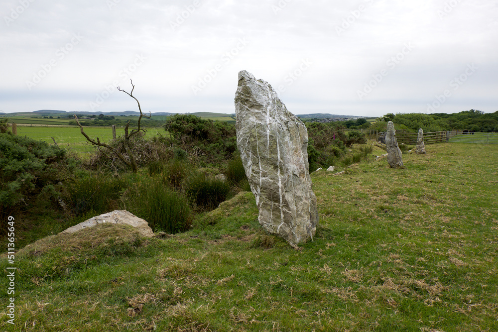 Nine Maidens stone row Cornwall all the stones are of quartz the north ...