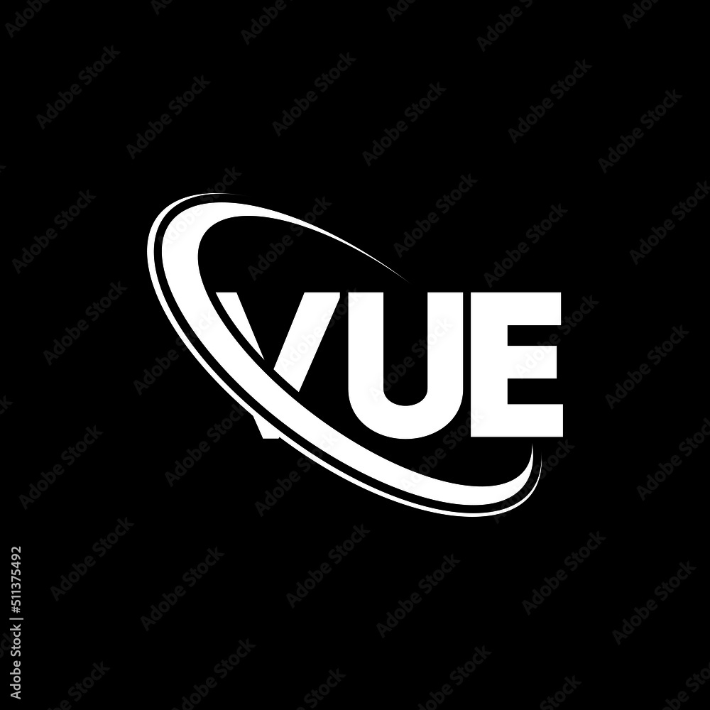 VUE logo. VUE letter. VUE letter logo design. Initials VUE logo linked ...