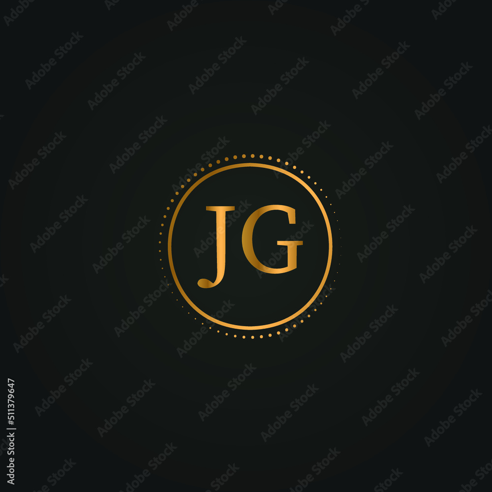 JG letter design for logo and icon.JG typography for technology ...