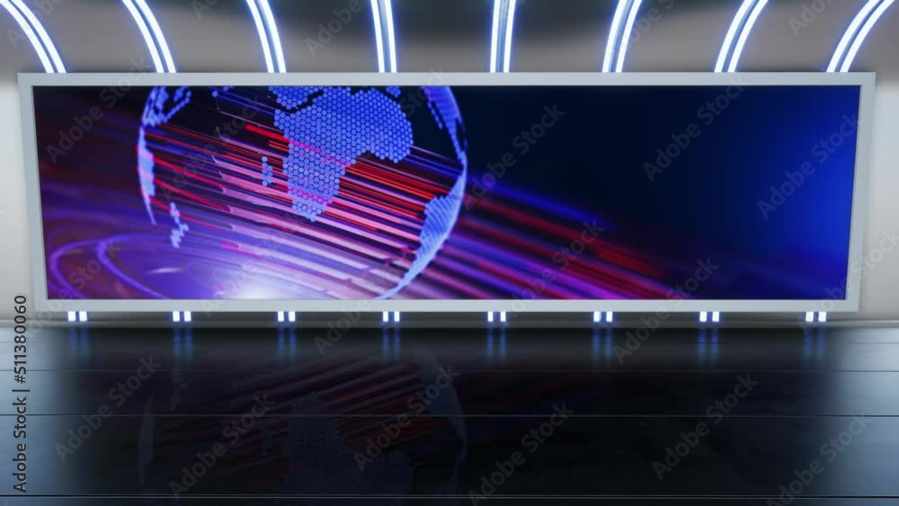 3D TV Virtual Studio Background Loop Stock Video | Adobe Stock