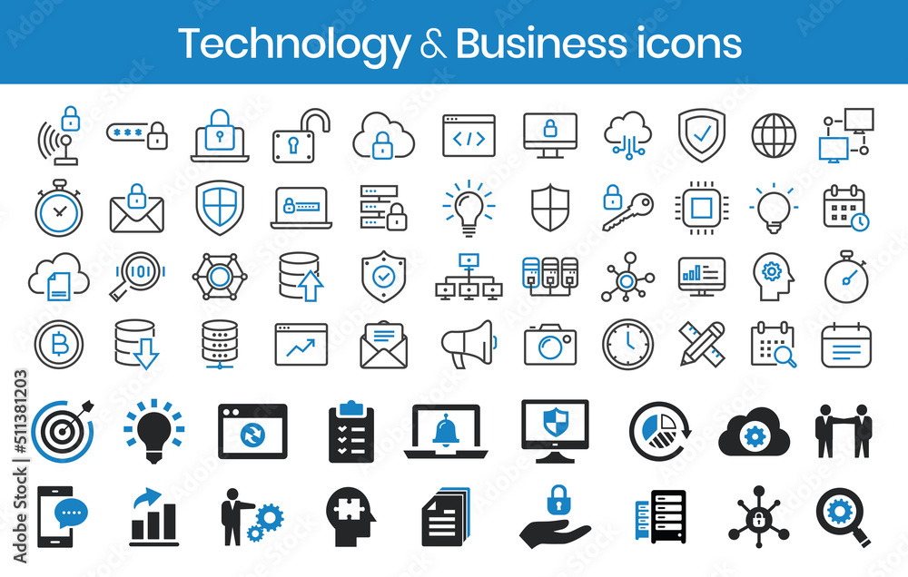 Poster Business Solution Icons – Wall Art | UkPosters