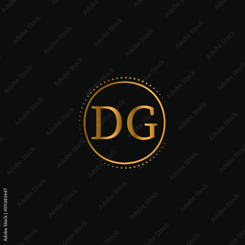 DG letter design for logo and icon.DG typography for technology ...