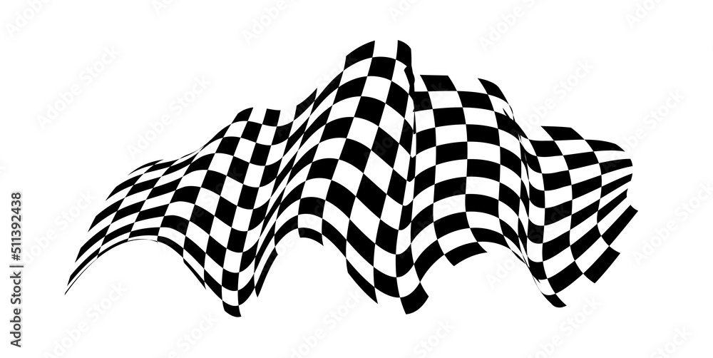 Checkered flag. Signaling on the race track. fabric texture with cubes ...