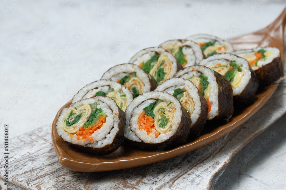 kimbap or gimbap-korean rice roll.Korean style sushi Stock Photo ...