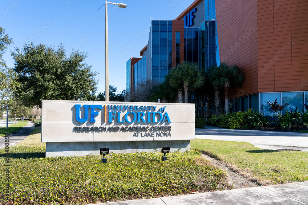 Orlando, Florida, USA- January 29, 2022: UF Academic Center building at ...