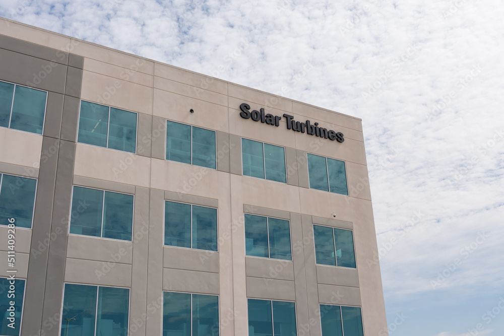 Houston, Texas, USA - March 2, 2022: Solar Turbines office building in ...