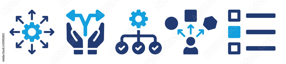 Option icon vector set. Decision making, choice and selection symbol ...