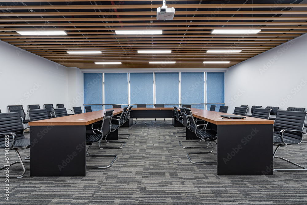 Modern simple office space, meeting room Stock Photo | Adobe Stock