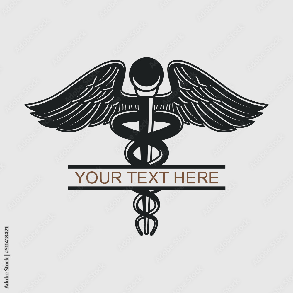 Caduceus Symbol SVG Bundle Cut File, Caduceus Symbol With Stethoscope ...