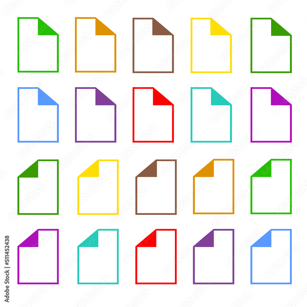 Symbol set file formats. Set of Document File Formats icons. File ...