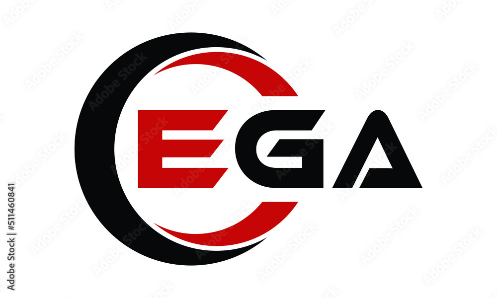 EGA three letter swoosh logo design vector template | monogram logo ...
