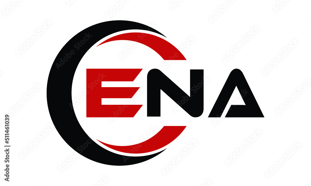 ENA three letter swoosh logo design vector template | monogram logo ...