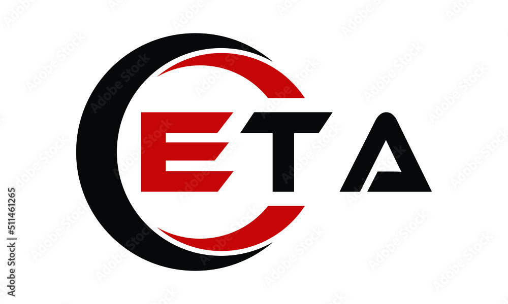 ETA three letter swoosh logo design vector template | monogram logo ...