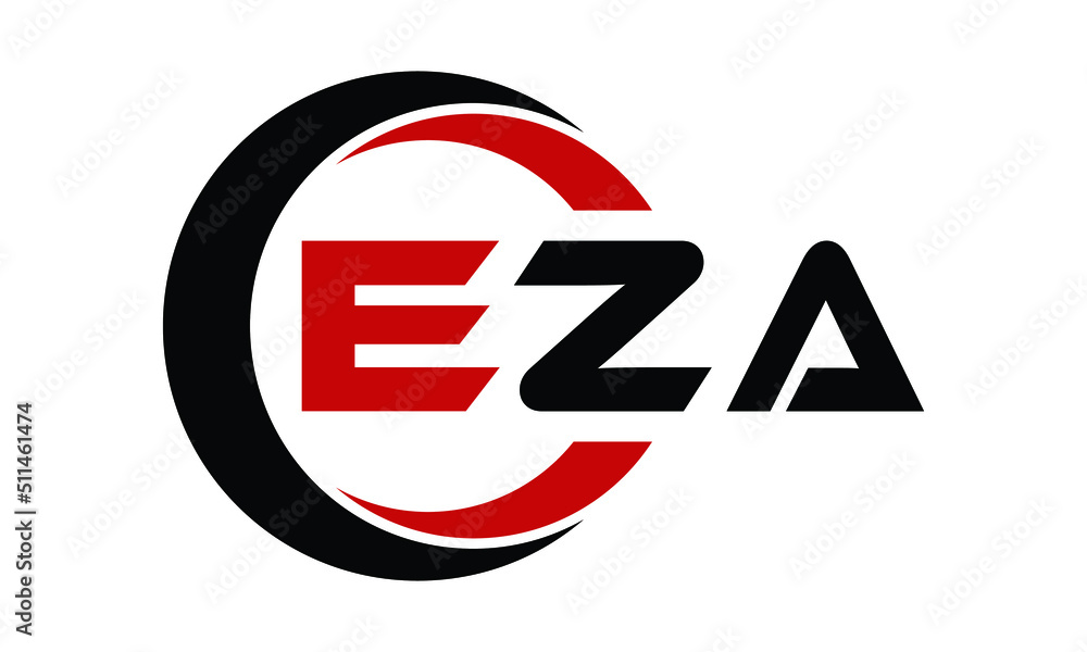 Vektorová grafika „EZA three letter swoosh logo design vector template ...