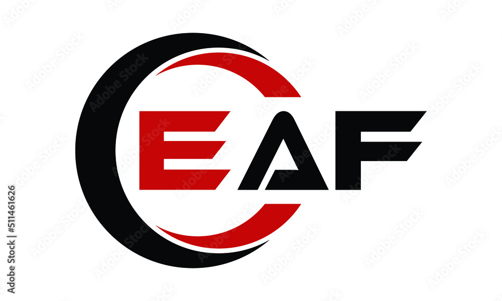 EAF three letter swoosh logo design vector template | monogram logo ...
