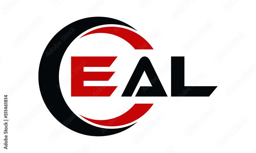 EAL three letter swoosh logo design vector template | monogram logo ...