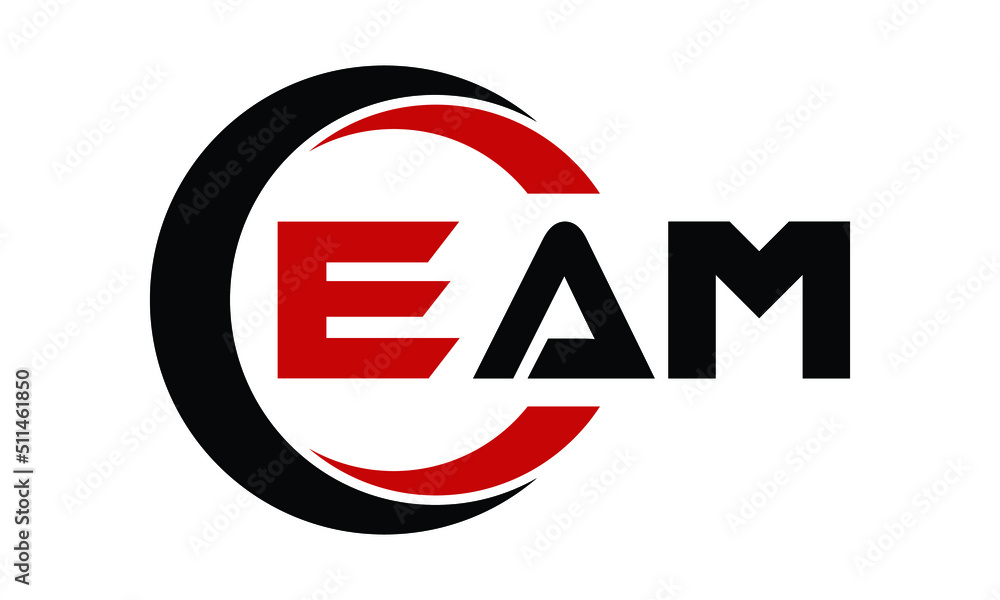 EAM three letter swoosh logo design vector template | monogram logo ...