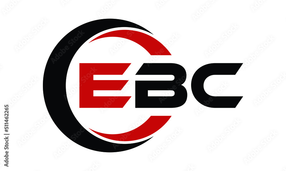 EBC three letter swoosh logo design vector template | monogram logo ...