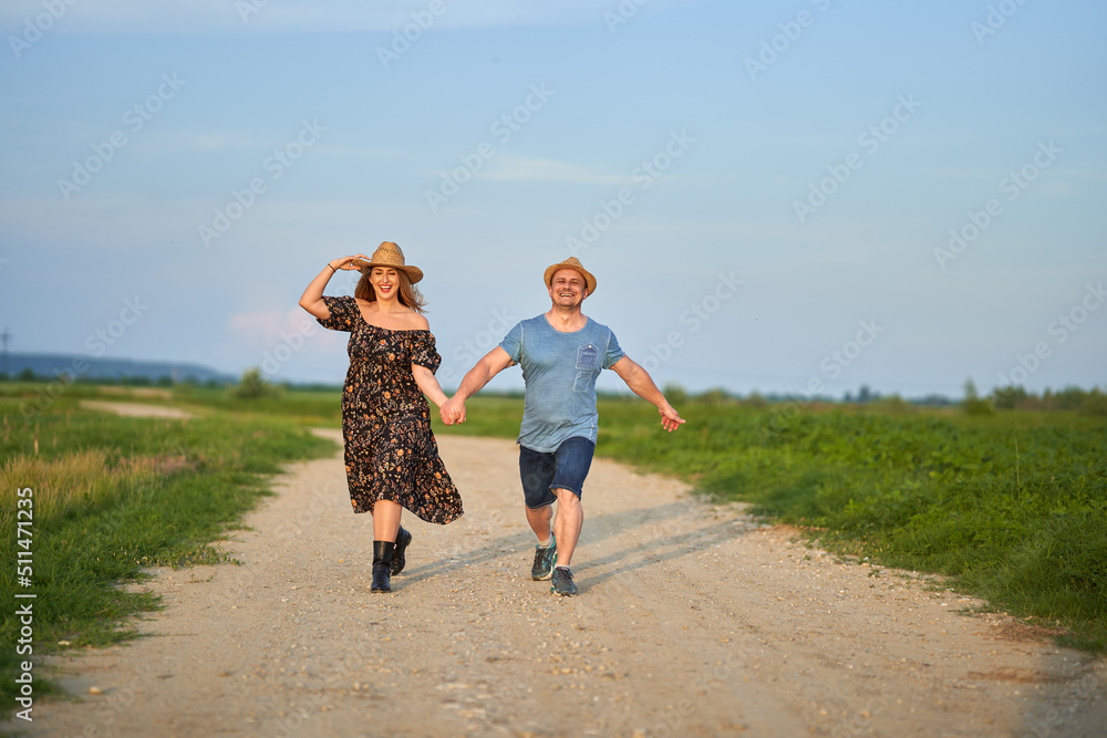 Happy mixed race couple outdoor Stock Photo | Adobe Stock