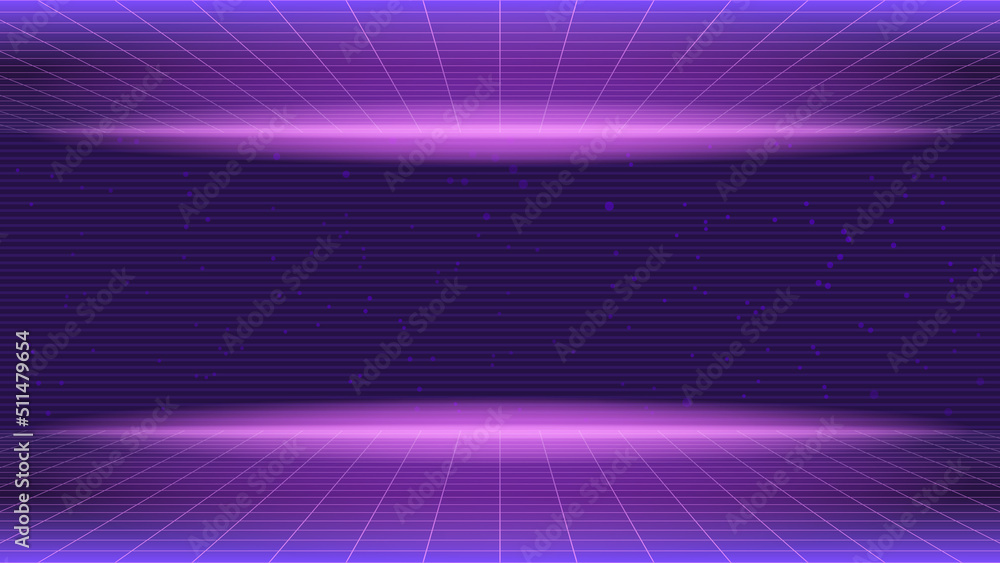 Poster Future retro line background of the 80s – Wall Art | UkPosters