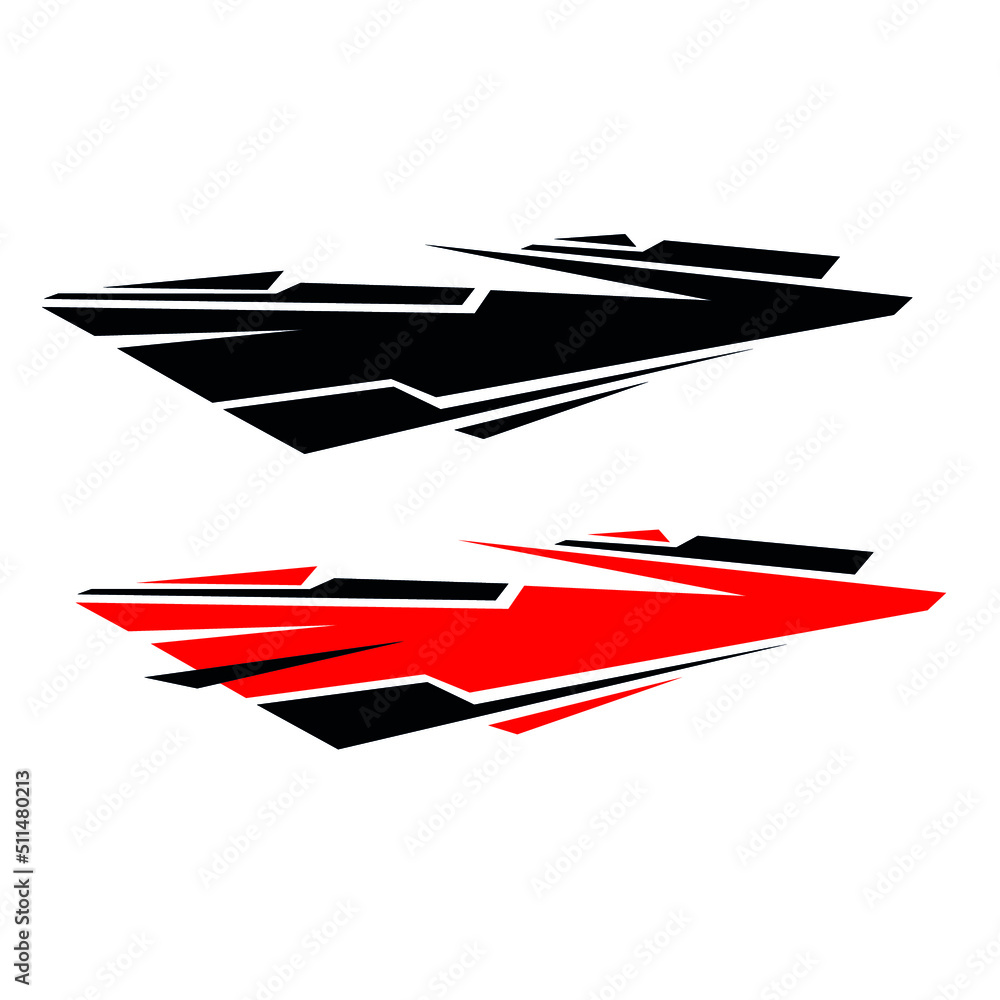 car body template sticker design vector. racing car modification ...