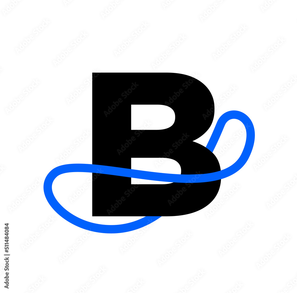 B letter with infinity symbol. B infinity monogram. Stock Illustration ...
