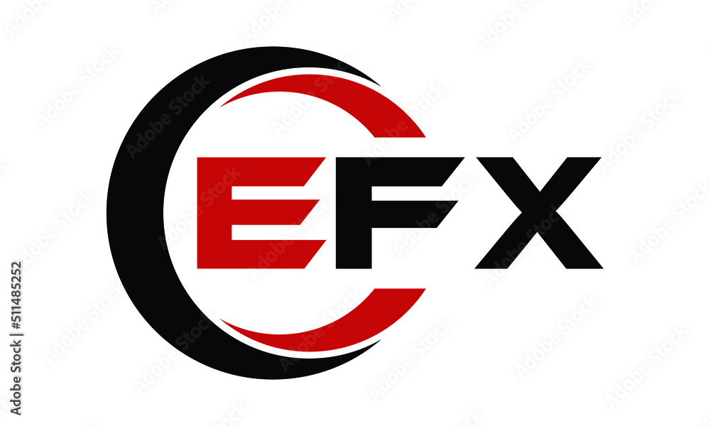 EFX three letter swoosh logo design vector template | monogram logo ...