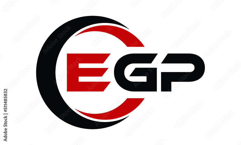 EGP three letter swoosh logo design vector template | monogram logo ...