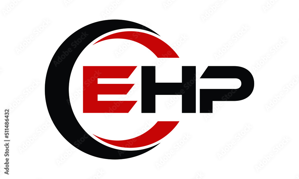 EHP three letter swoosh logo design vector template | monogram logo ...