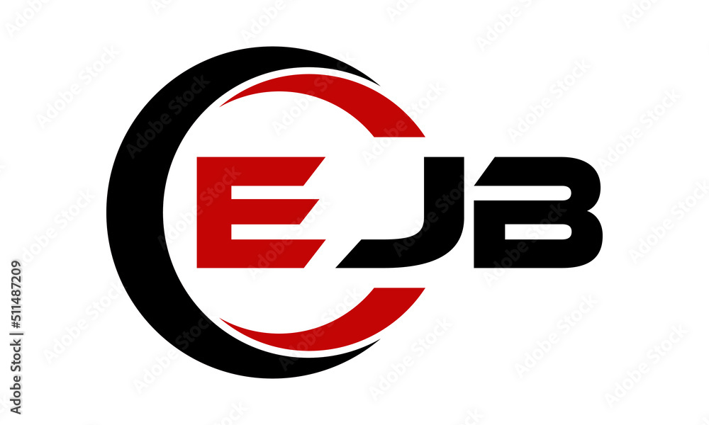 EJB three letter swoosh logo design vector template | monogram logo | abstract logo | wordmark ...