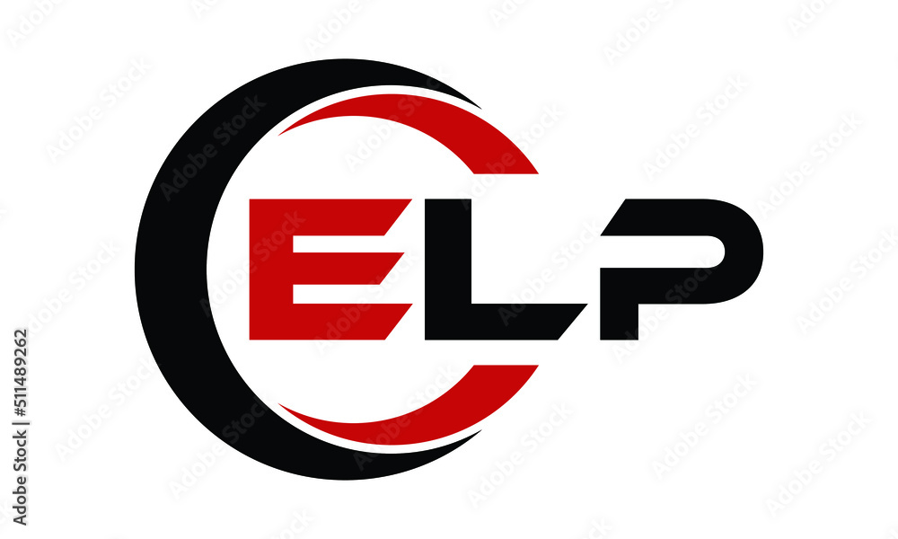 ELP three letter swoosh logo design vector template | monogram logo ...
