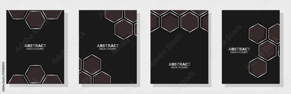 Contemporary technology cover design set. Luxury background with ...