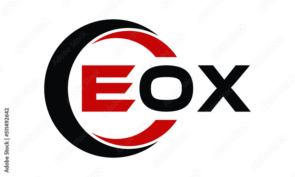EOX three letter swoosh logo design vector template | monogram logo ...